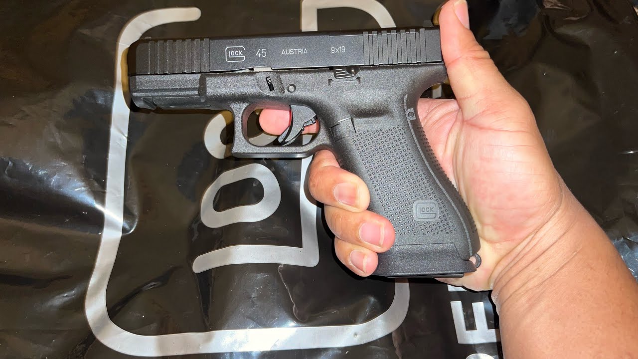 Glock 45 MOS unboxing w/ OEM maritime spring cups, ext mag release ...