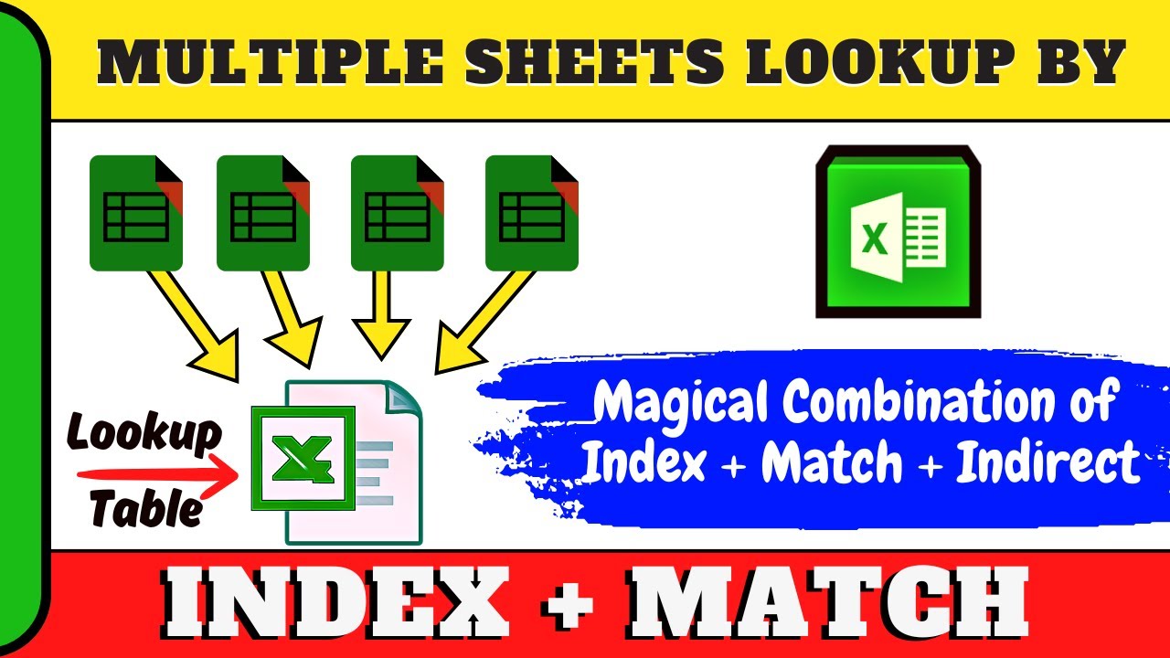Multiple Sheets Lookup By Index + Match Formula | Index + Match से ...
