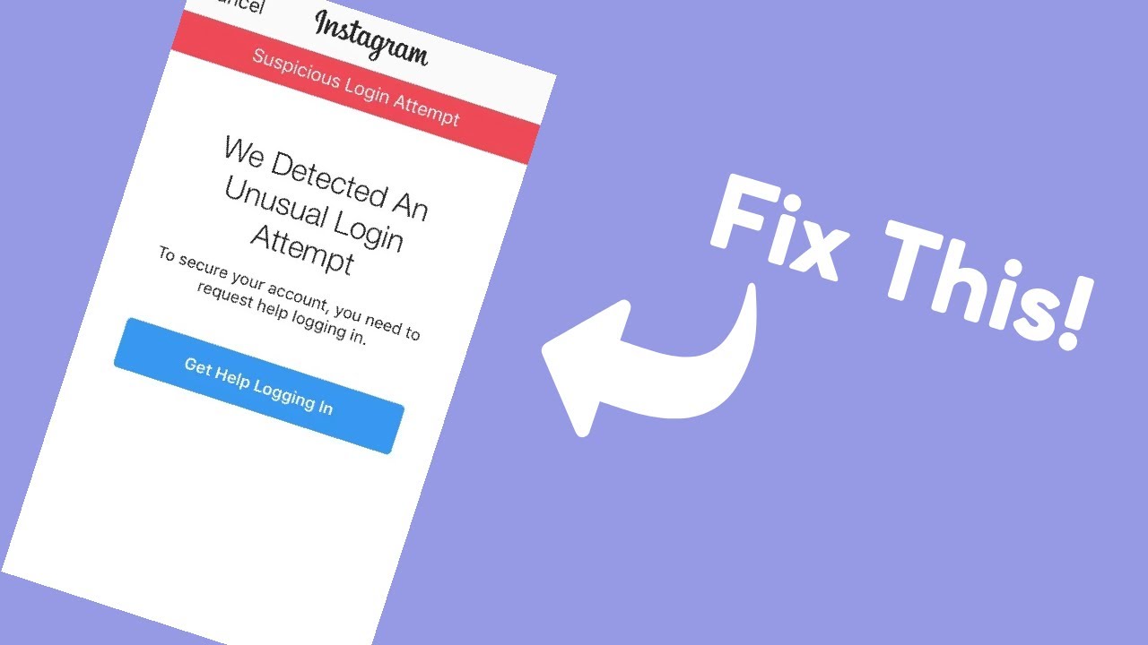 How to Fix Suspicious Login Attempt on Instagram - YouTube