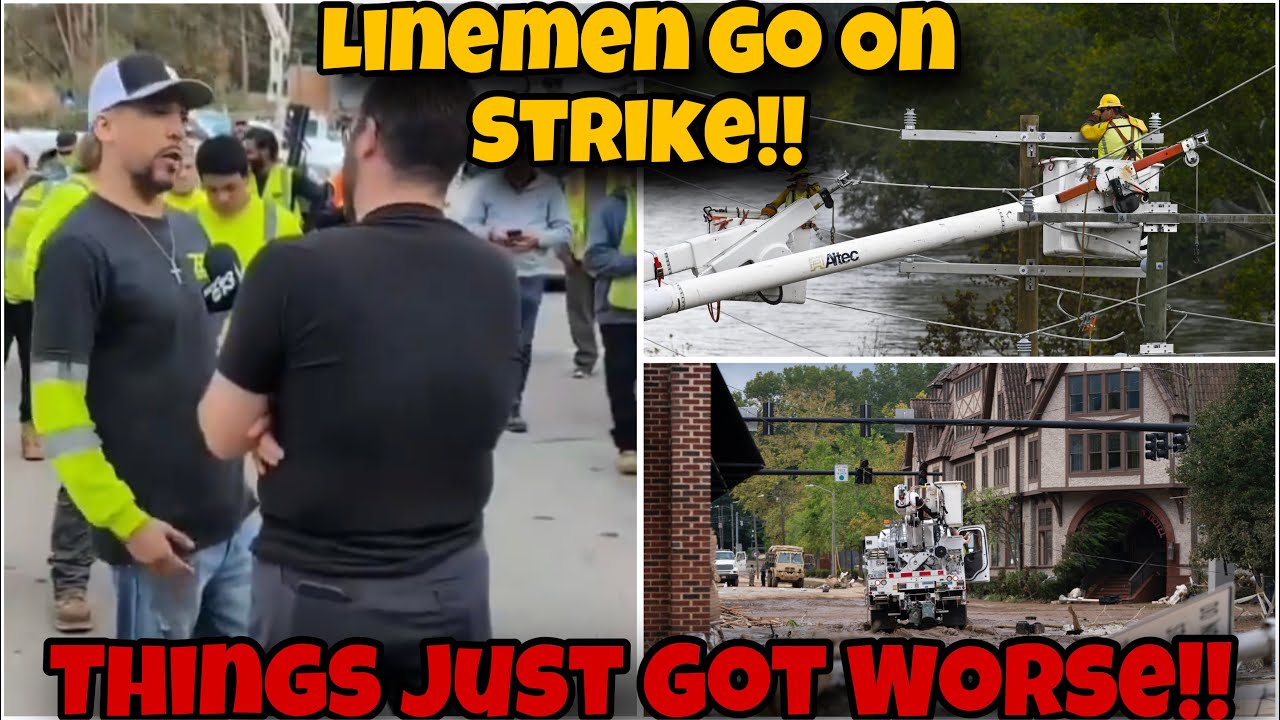 Linemen Go On STRIKE They Haven’t Been PAID For Hurricane Helene CHAOS ...