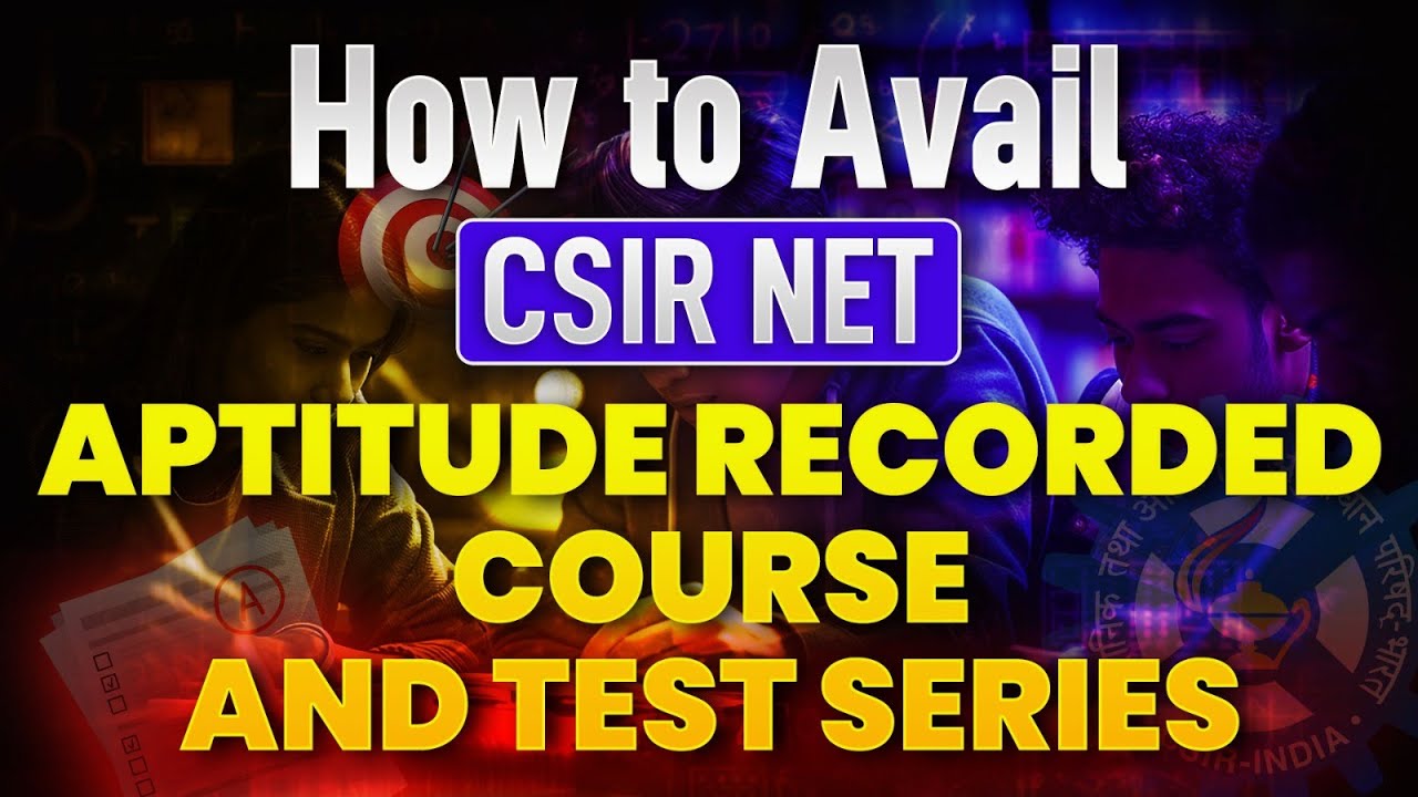 HOW to avail CSIR NET aptitude recorded course and test series - YouTube