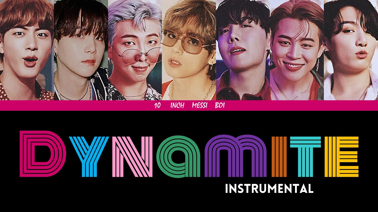 Dynamite (Instrumental) with Color Coded Lyrics | Sing along to BTS ...