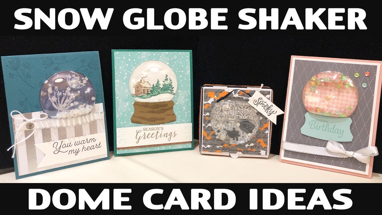 Stamping Jill - Snow Globe Shaker Dome Card Ideas - YouTube