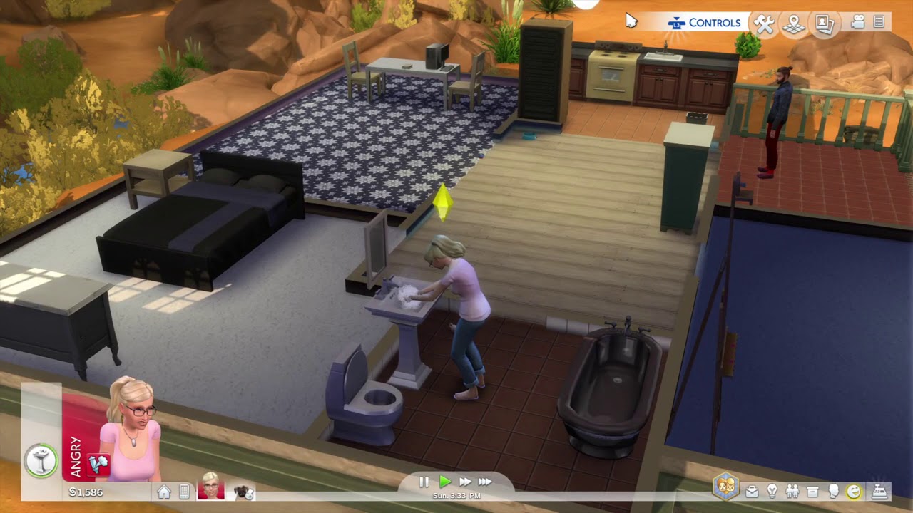 The Sims™ 4 Angry poop Kick the Trash - YouTube