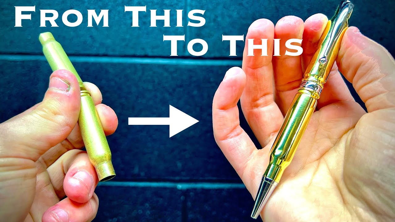Transforming Bullet Shells into a Beautiful Ballpoint Pen! - YouTube