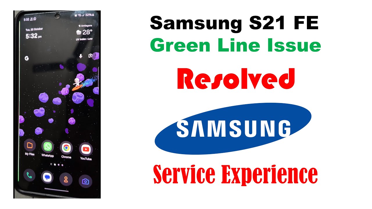 Samsung S21 FE Green Line issue: Resolved!! Samsung Service Experience ...