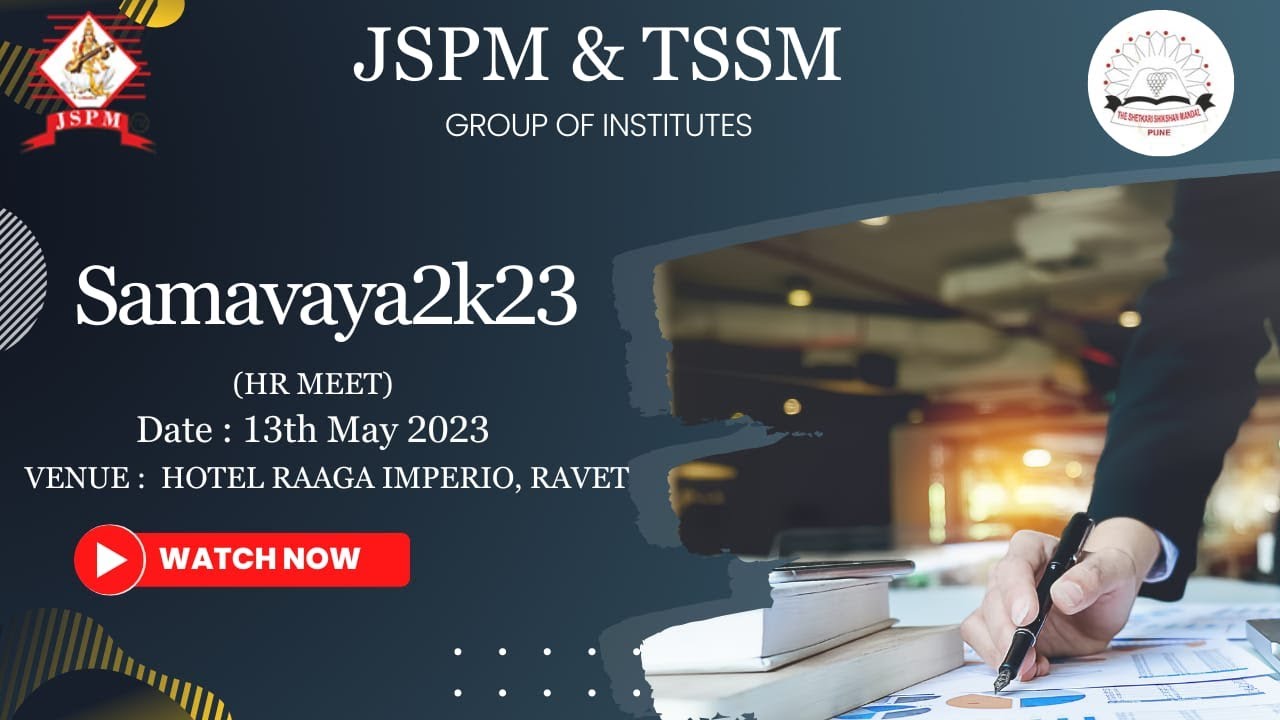 Samavaya 2k23 | HR Meet | Organised by JSPM & TSSM GROUP | Live - YouTube