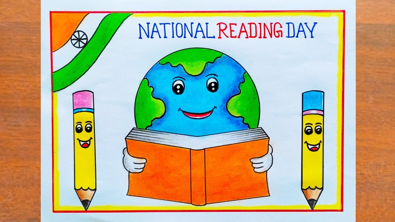 Reading Day Drawing / Vayana Dinam Poster Drawing / National Reading ...