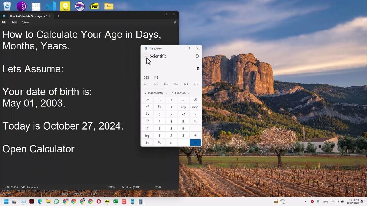 How to Calculate Your Age in Years, Months, Weeks, and Days - YouTube