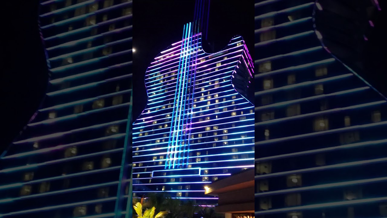 Seminole Hollywood Hard Rock Guitar Light Show - YouTube