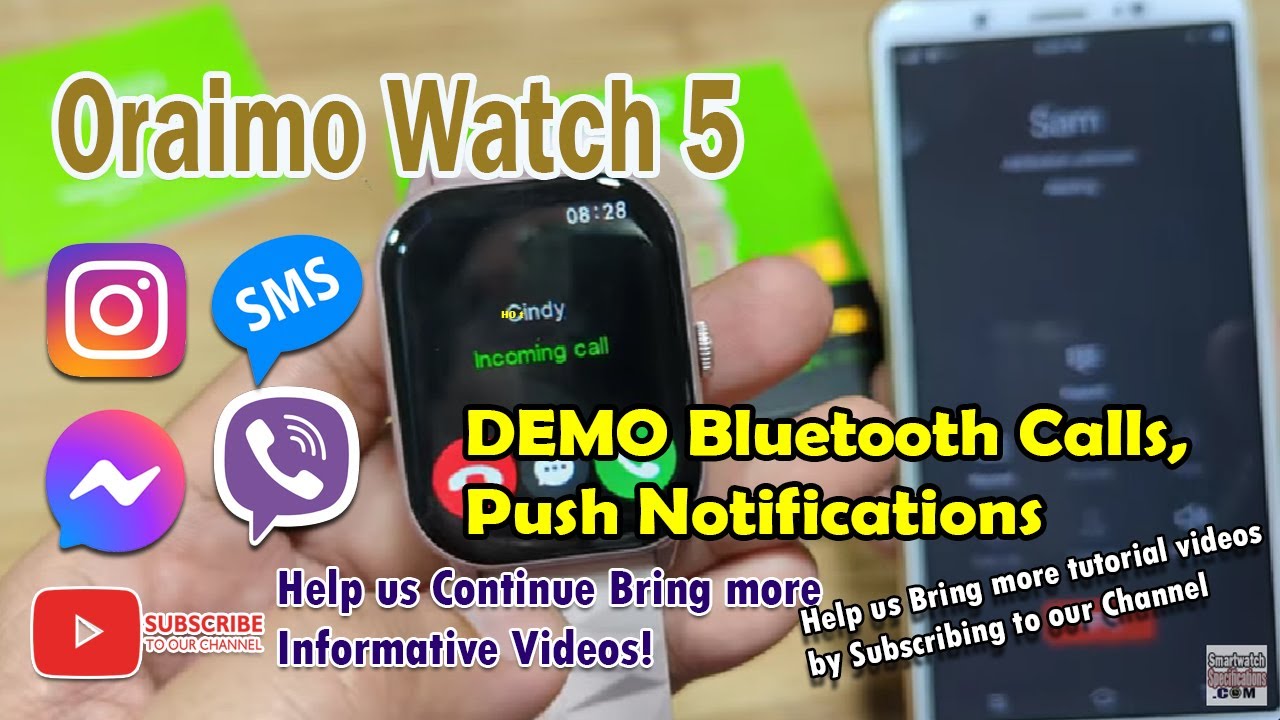 [ Demo] Oraimo Watch 5 Smartwatch - Smart Notifications, Bluetooth Call ...