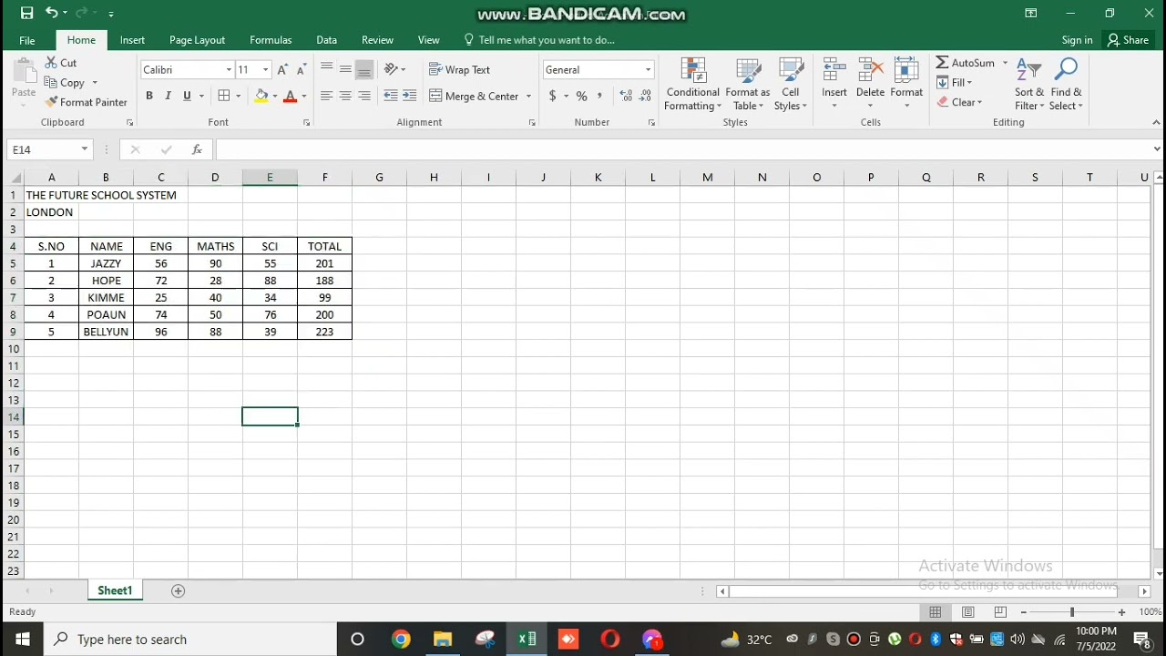 Ms Excel Sheets for beginners | Mini MarkSheet create | Micro Tech ...