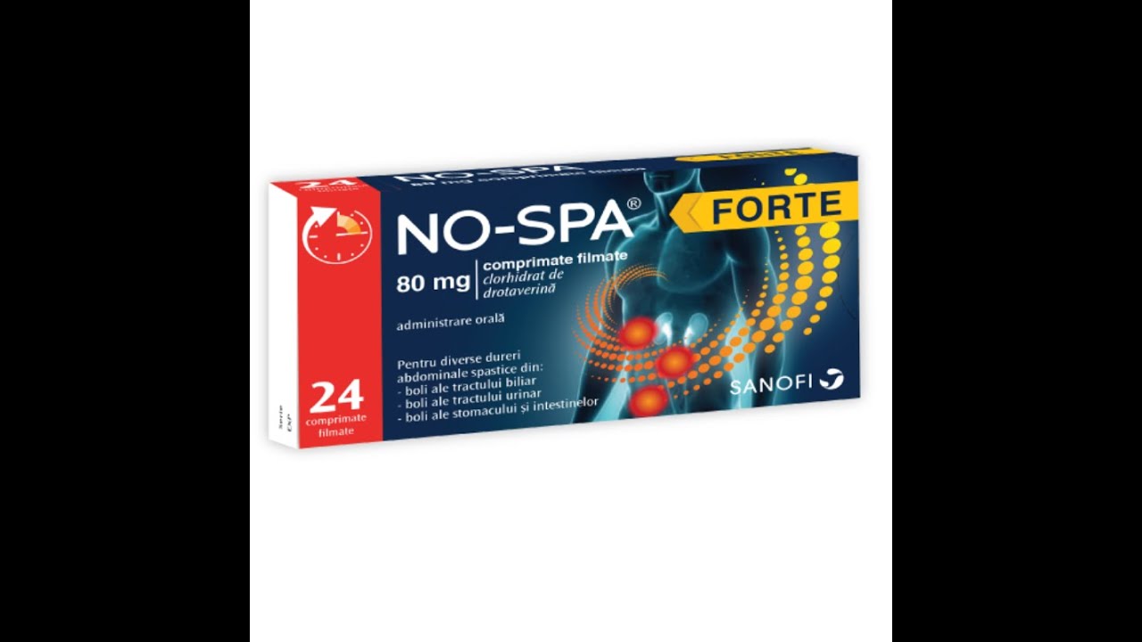 No Spa Forte 80mg, 24 comprimate filmate. Informatii din prospect ...