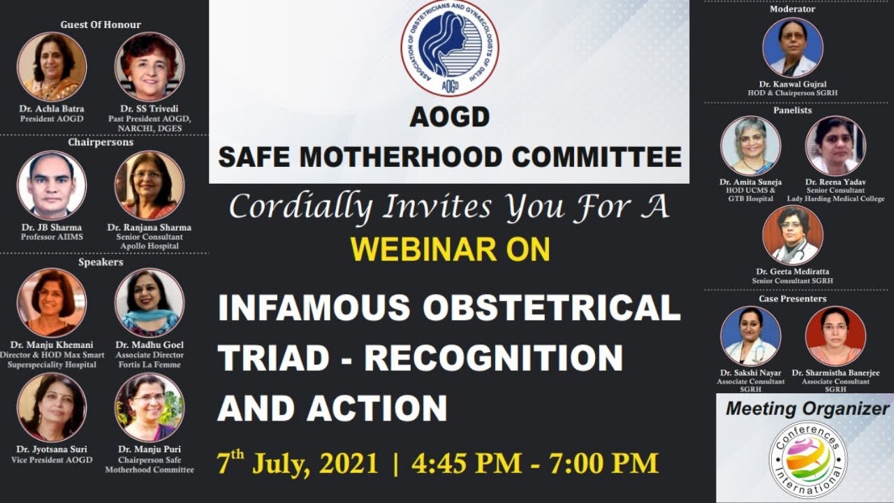 AOGD Webinar On Infamous Obstetrical Triad Recognition & Action | 7th ...