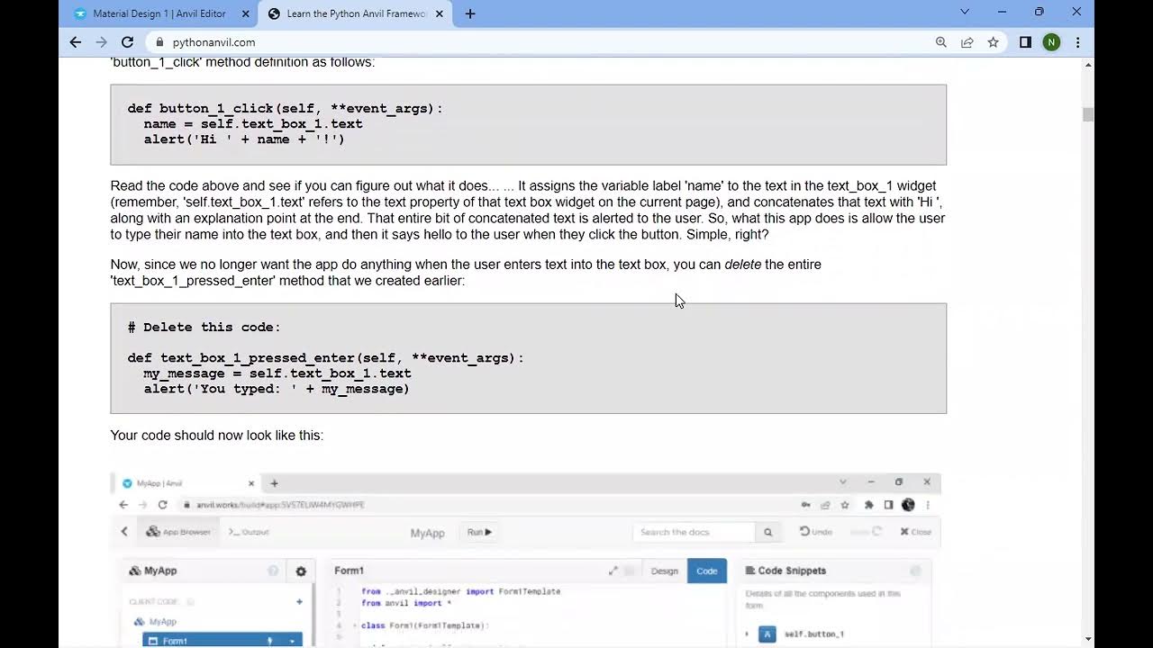 Python Anvil Tutorial 2 - YouTube