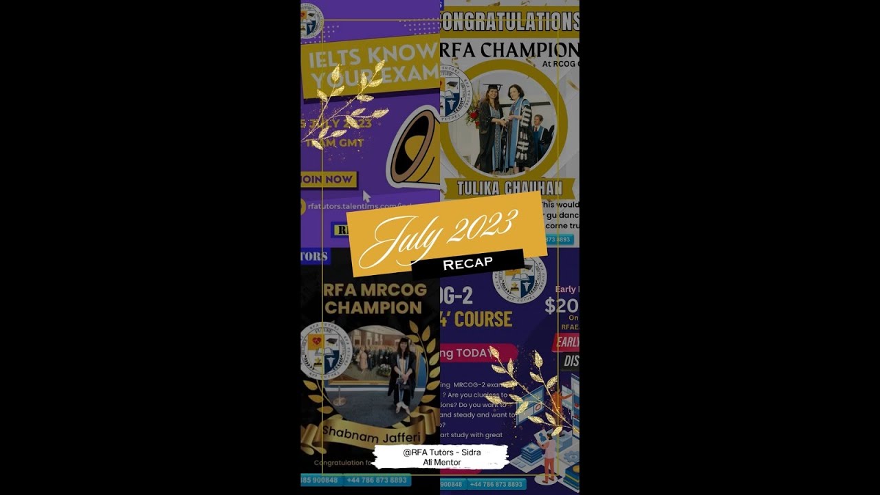 RFA Tutors July 2023 Recap - YouTube