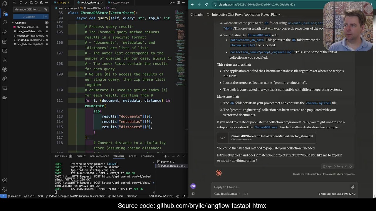 Fastapi Htmx Retrieval Augmented Generation Chat App Youtube