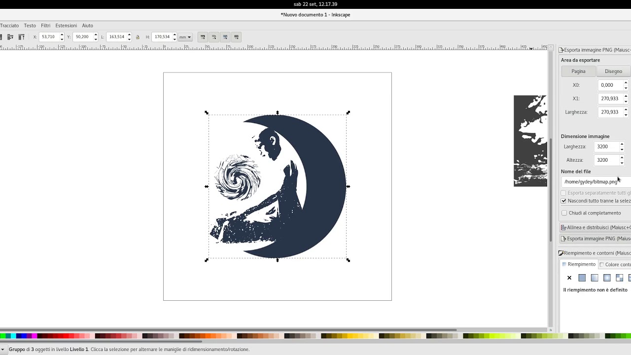 Inkscape - vettorializzare immagine raster - YouTube