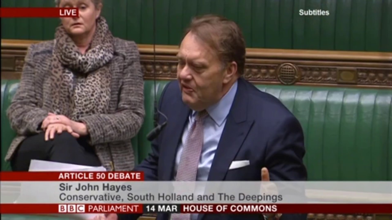 Sir John Hayes MP's full speech at the Article 50 Debate - YouTube