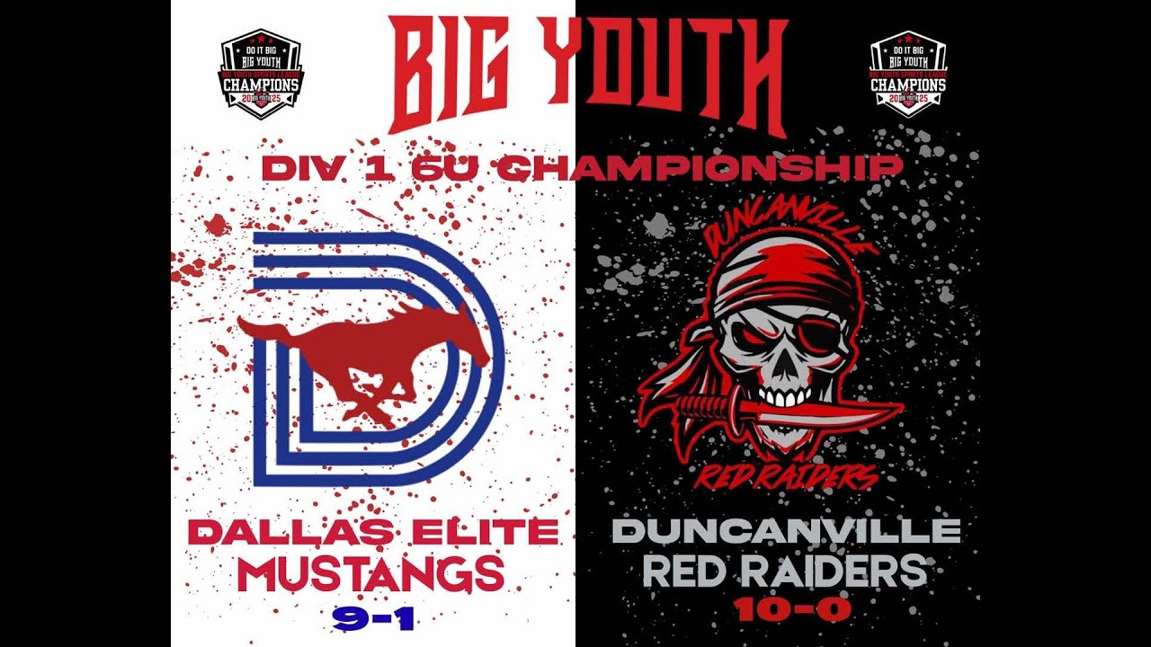 DALLAS ELITE MUSTANGS VS DUNCANVILLE RED RAIDERS D1 6u CHAMPIONSHIP ...