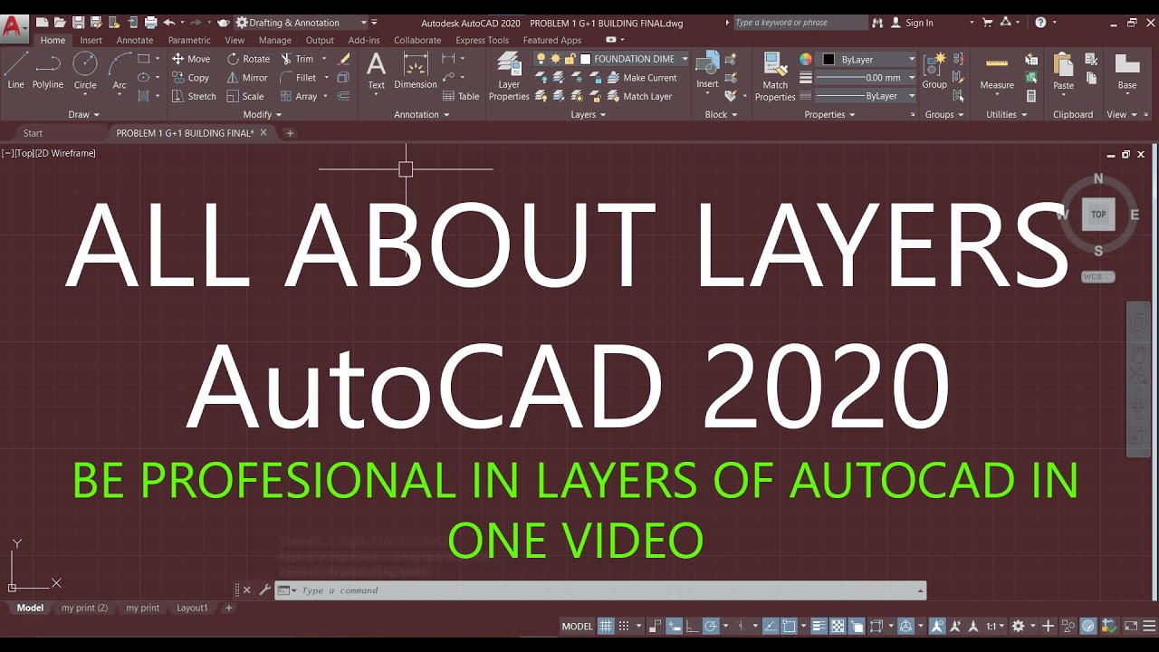 AutoCAD 2020: Tutorial-12: All about Layers in AutoCAD | Layer, Layer ...