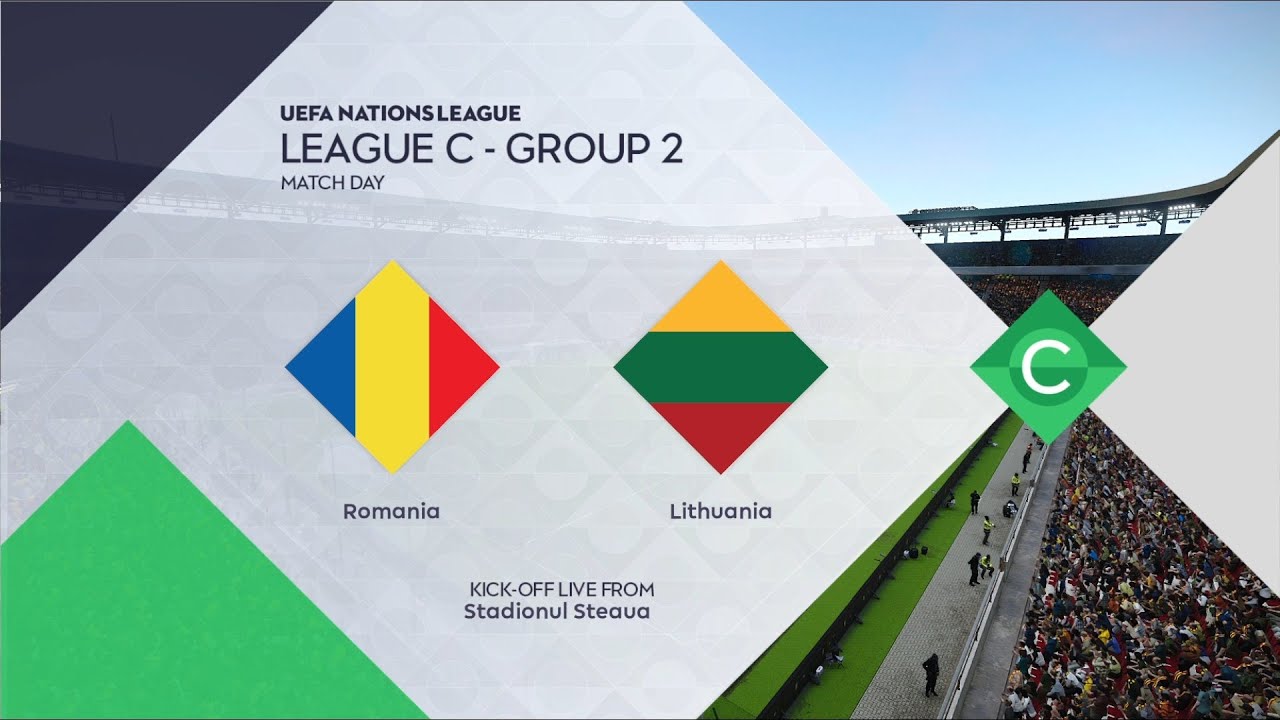 Romania vs Lithuania | 2024-25 UEFA Nations League | PES 2021 - YouTube