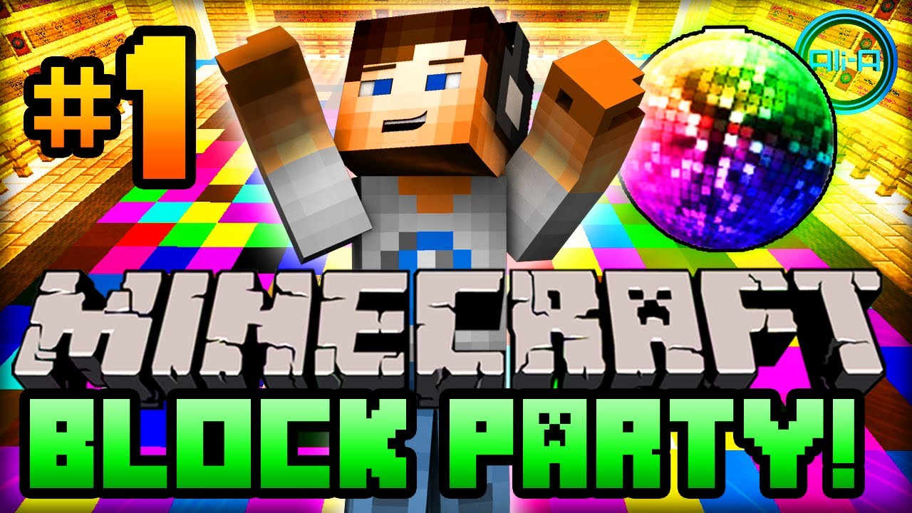 Minecraft BLOCK PARTY - w/ Ali-A #1! - "SO MANY COLOURS!" - YouTube