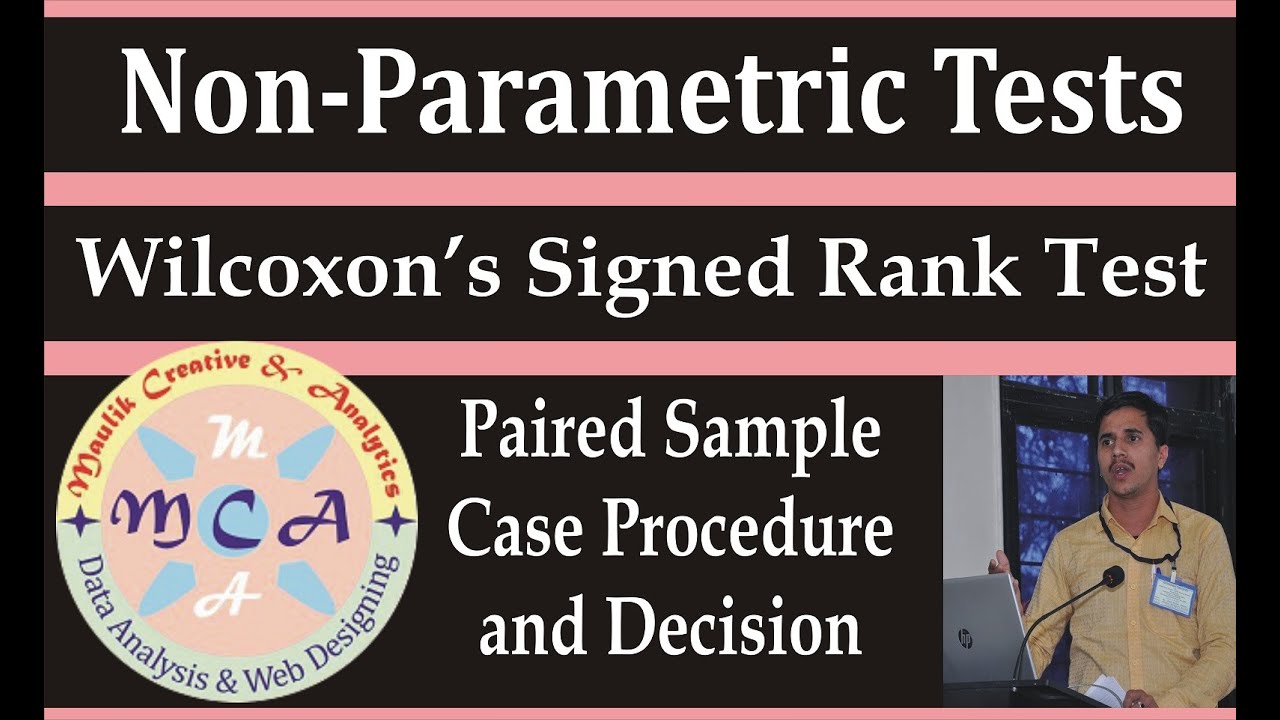 Wilcoxon's Signed Rank Test: Paired Sample Test - YouTube