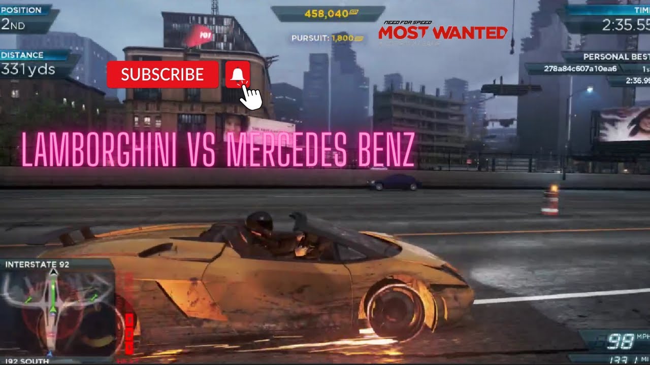 Lamborghini Aventador vs Mercedes Benz Need For Speed Most Wanted # ...