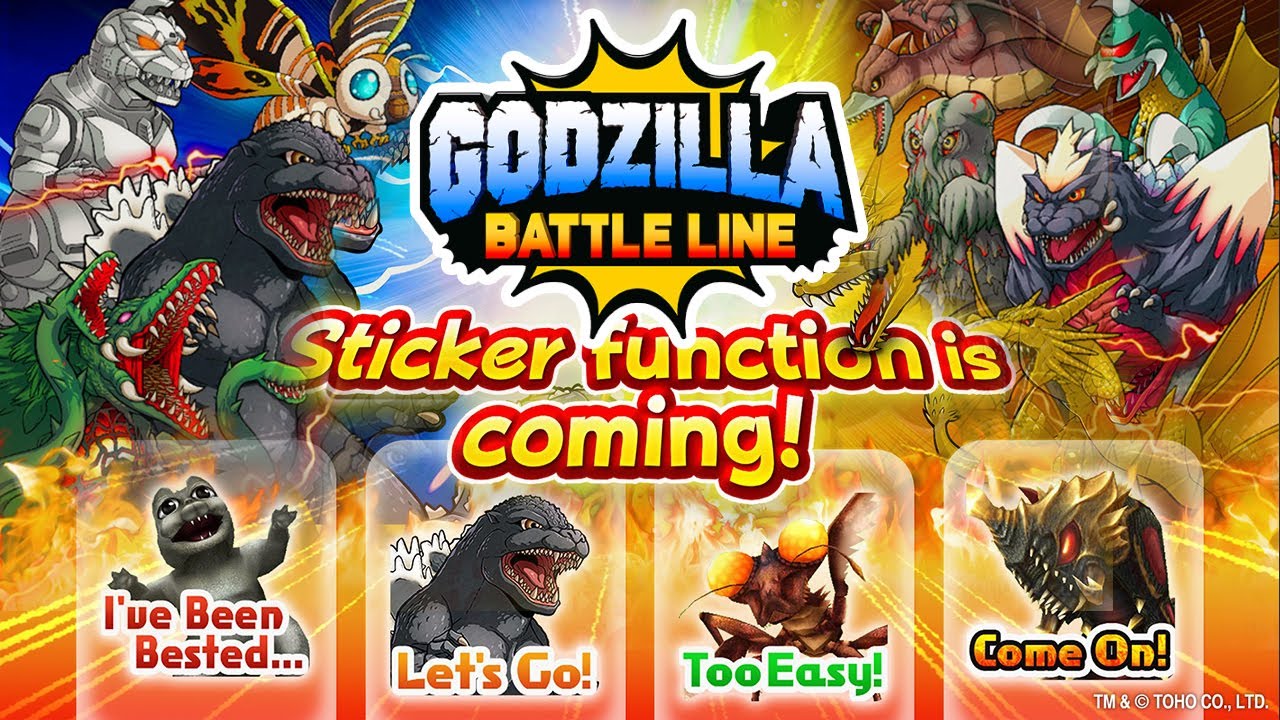 GODZILLA BATTLE LINE NEW FEATURE REVIEW Stickers function invasion ...