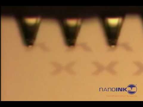 DPN Printing X Pattern with Polymer Ink - YouTube