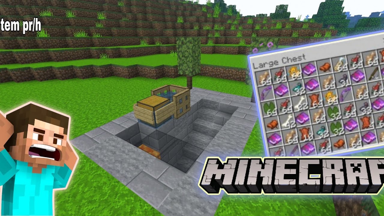 Minecraft | Easy Fish Farm With Treasure Loots 1.19+ Minecraft PE and ...