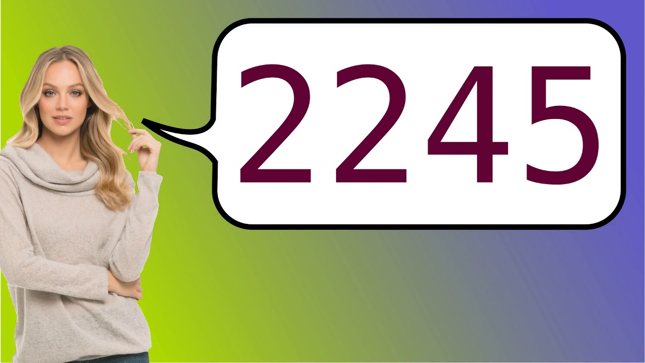 How to say '2245' in French? - YouTube