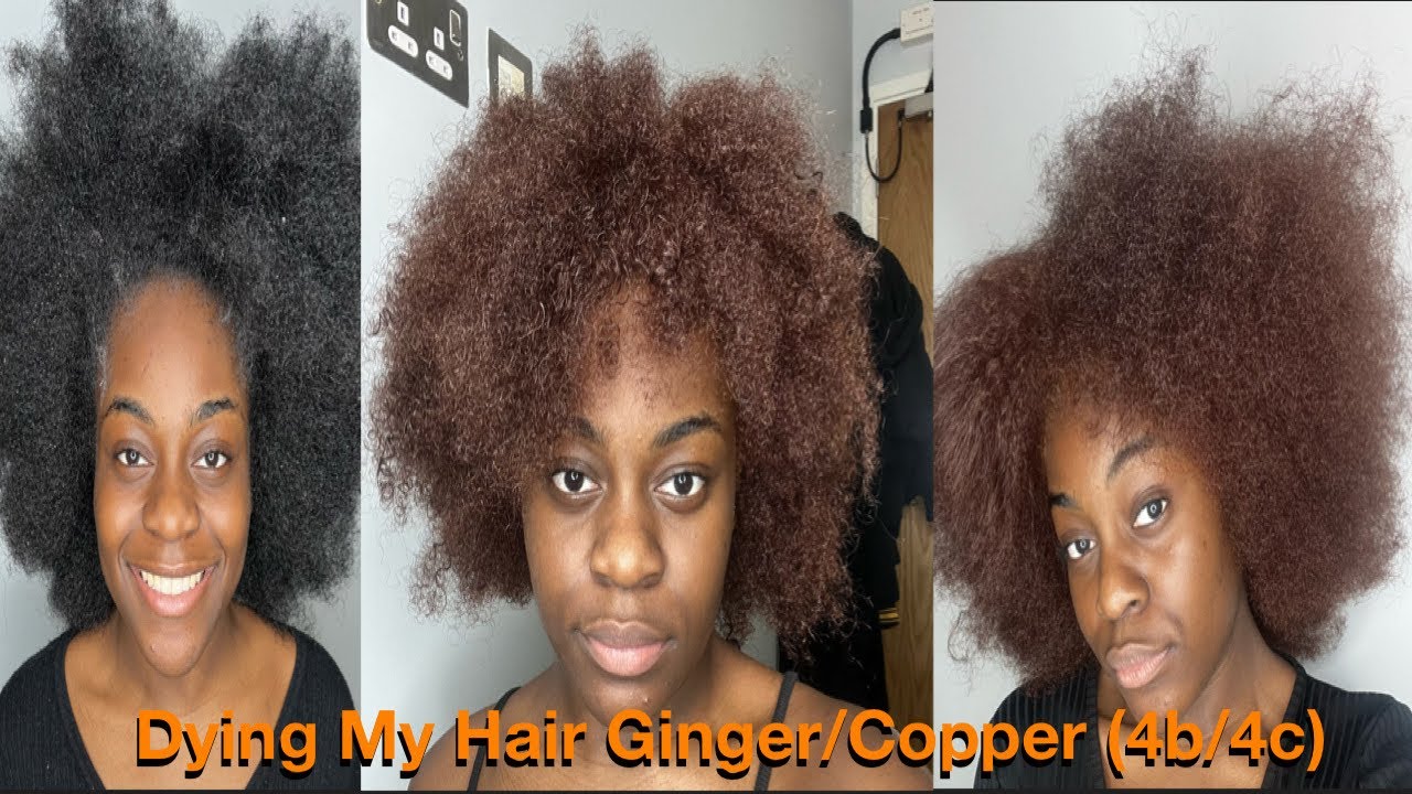 I dyed my Natural 4b Hair from Jet Black to Ginger/Copper TUTORIAL *NO ...