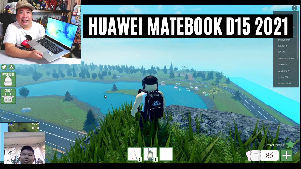 HUAWEI MATEBOOK D15 2021 - ROBLOX BACKPACKING - YouTube