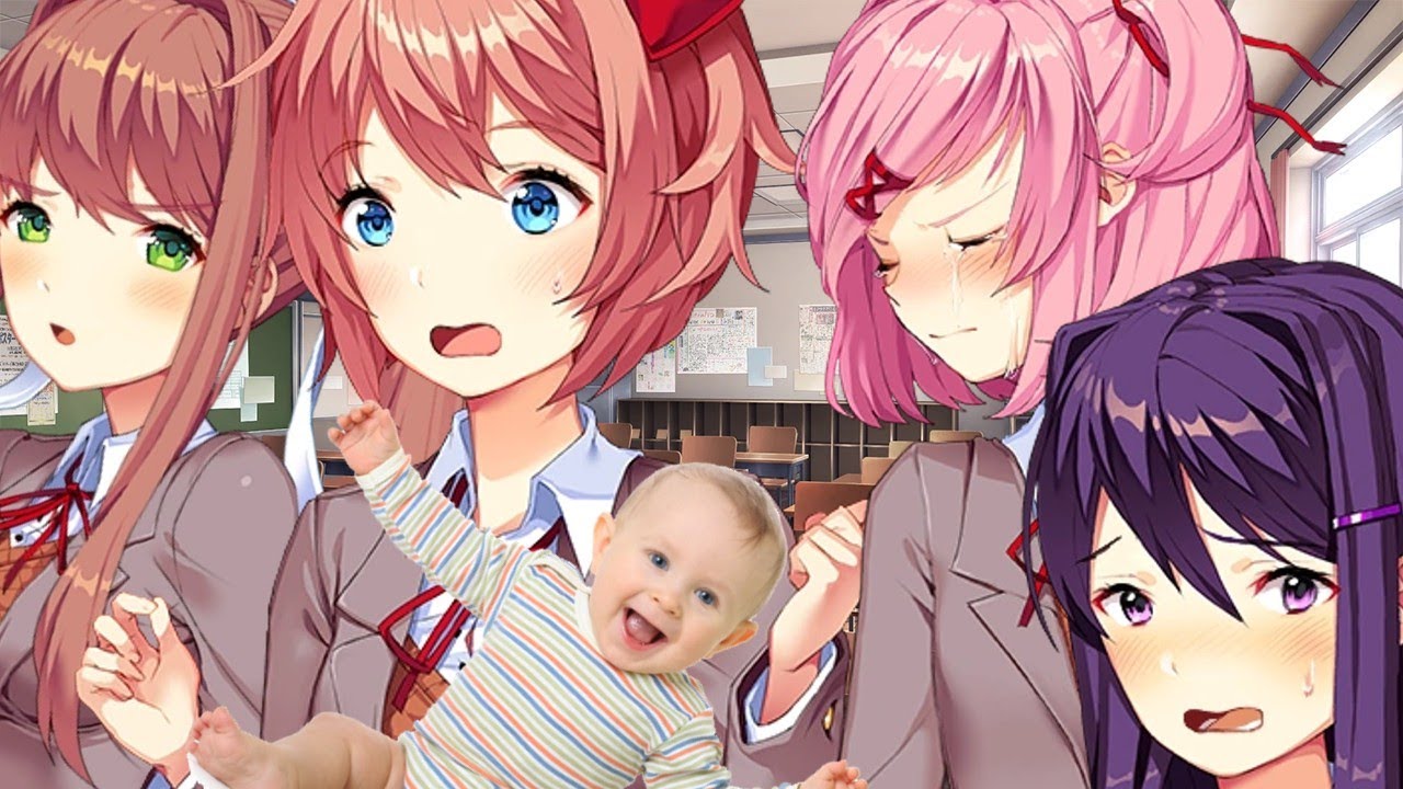 (DDLC Mod) The Dokis have a baby - YouTube