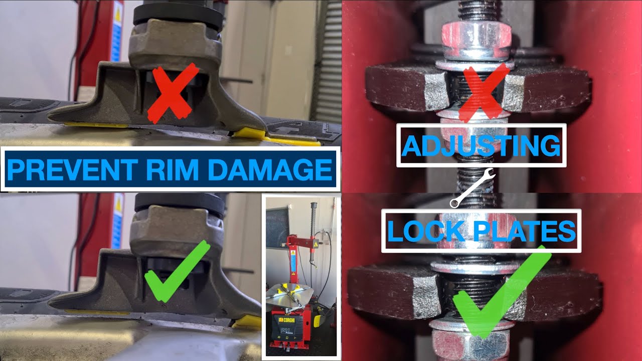 Tyre changer rim protection tips. How to adjust lock plates - YouTube