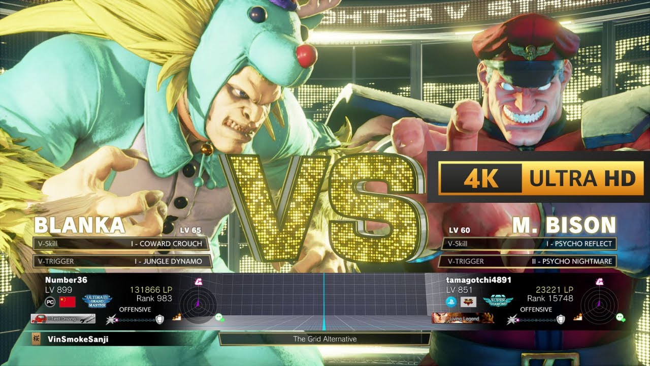 BLANKA (Ultimate Grand Master) VS M. BISON (Super Diamond) | Street Fighter V CE | 4K60Fps ...