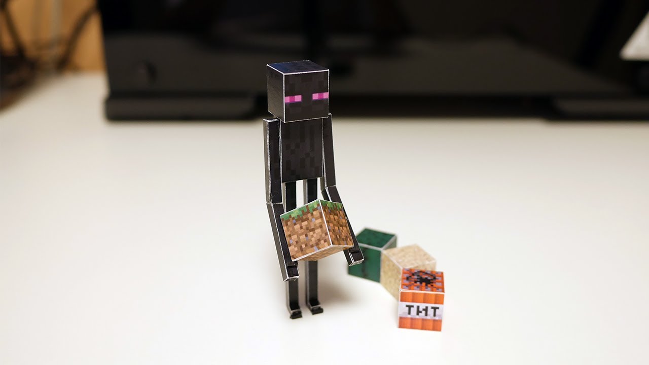 마인크래프트 엔더맨 만들기 Papercraft - Minecraft Enderman - YouTube