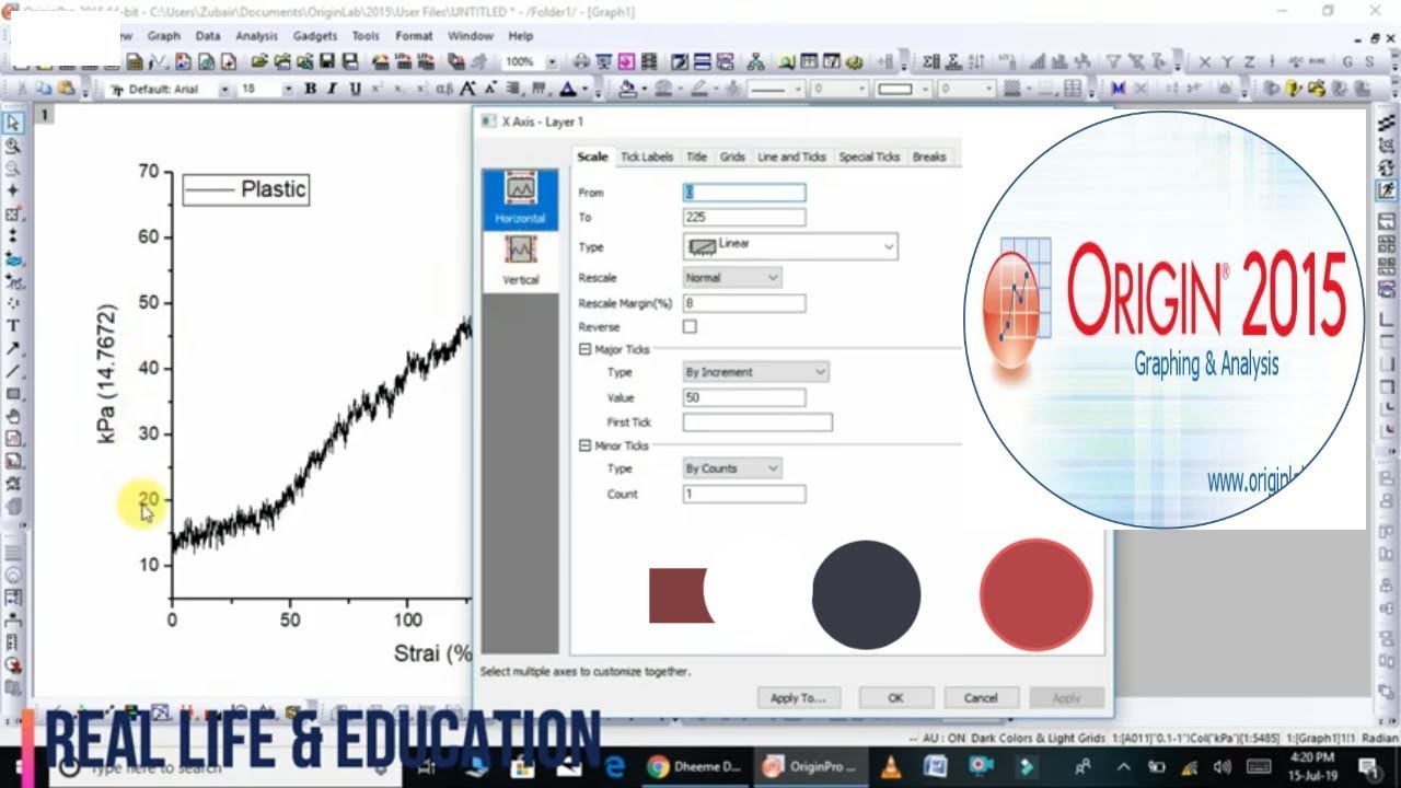Origin Pro 2015 Part#3 |How to set FTIR graph in origin | Zubair Ahmed ...