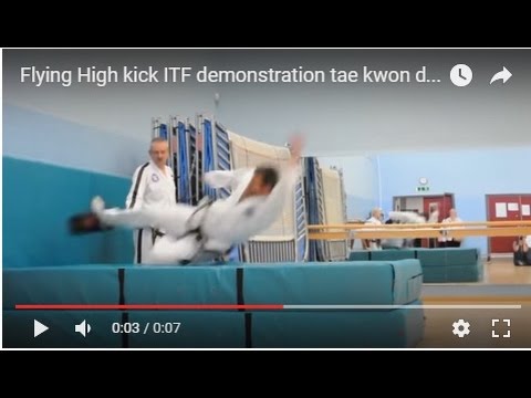 Flying High kick ITF demonstration tae kwon do, Isle of Arran, Scotland ...