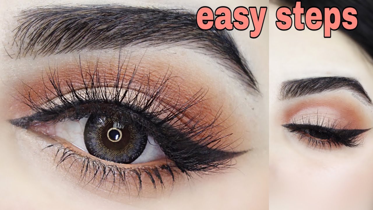 quick simple and easy makeup look | peach makeup | makeup tutorial - YouTube