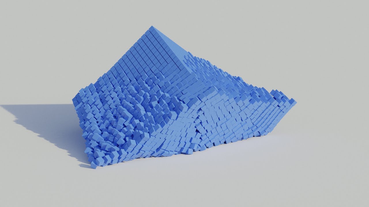 SATISFYING Cube drop || created with BLENDER - YouTube