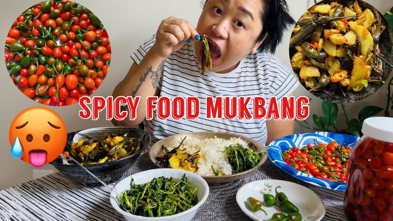 SimSag, Baigun, Aalu & rice Mukbang || Nepali food || Khaling Siblings ...