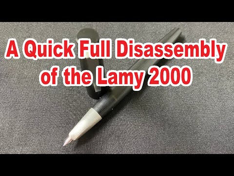A Quick Full Disassembly of the Lamy 2000 - YouTube