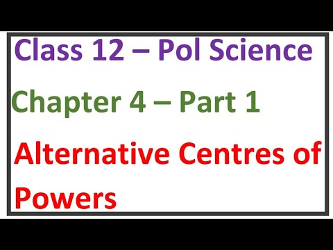 Class 12 Pol Science Chapter 4 | Part 1 | Alternative Centres of Power ...