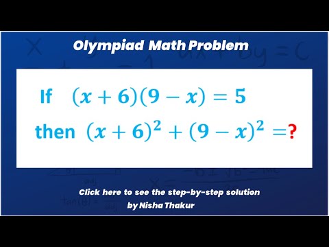 Math Olympiad | Algebra Problem | 22 - YouTube