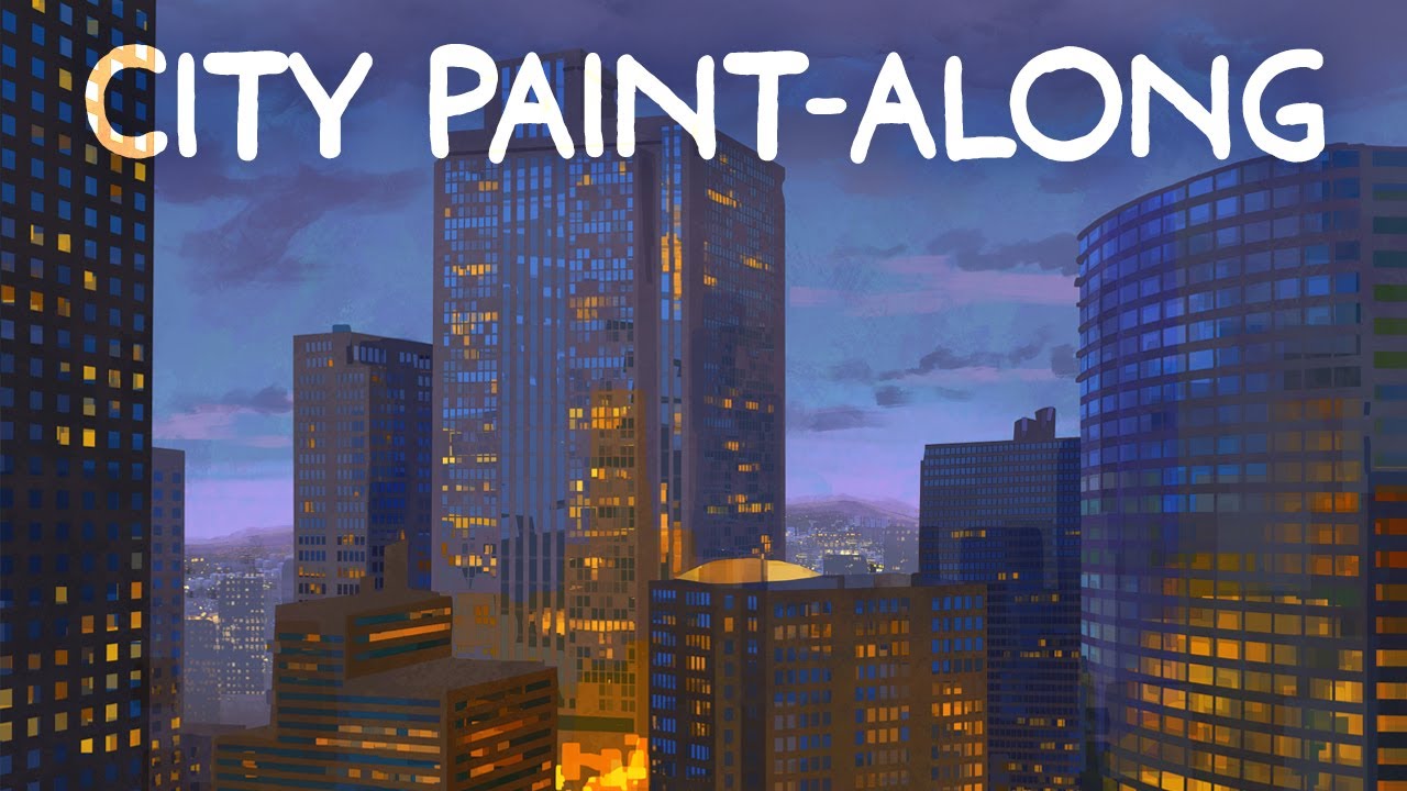 City Painting Tutorial - Free Brushes - YouTube