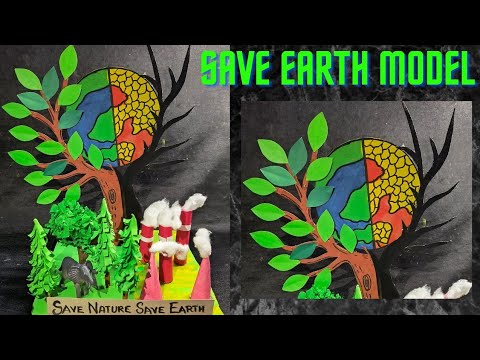 Environment Day Craft Ideas | Save Earth Model | Save Trees Model ...