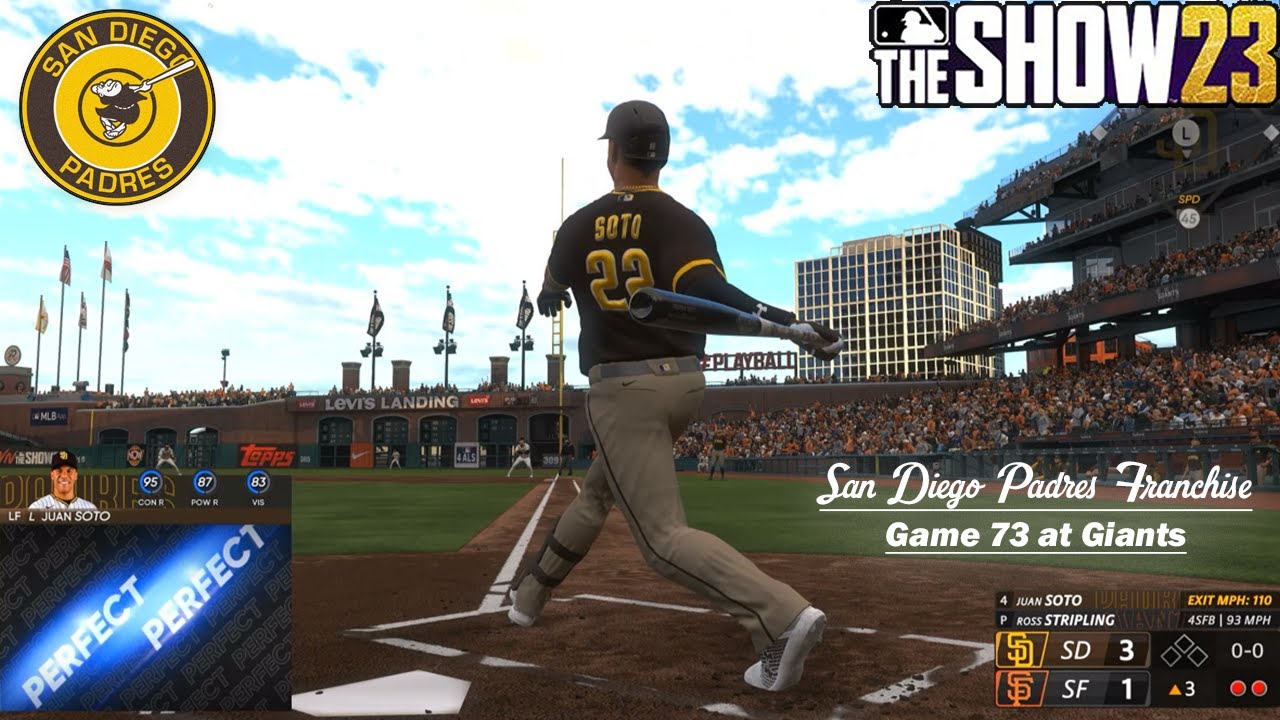 MLB THE SHOW 23 - San Diego Padres Franchise Game 73 at Giants - YouTube